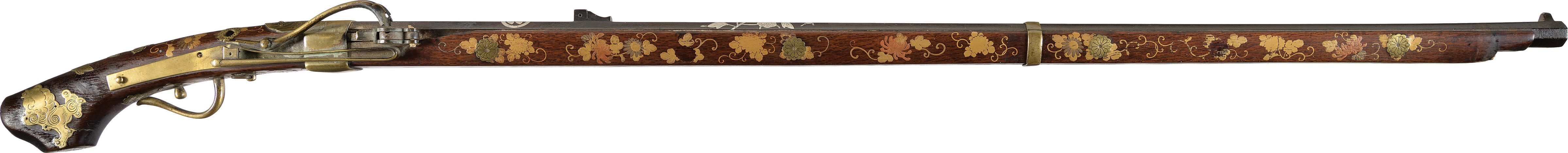 Japanese Tanegashima Matchlock Arquebus with Painted Stock | Rock ...