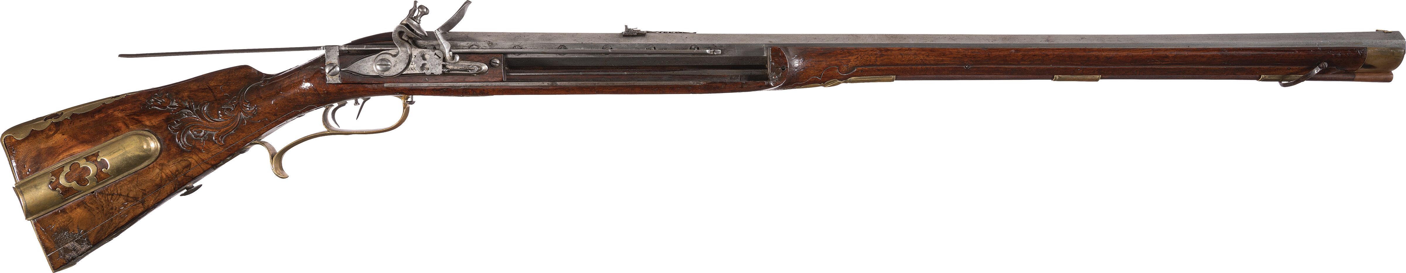7-Shot Repeating Flintlock Rifle by F.X. Wistaler of Munich | Rock ...