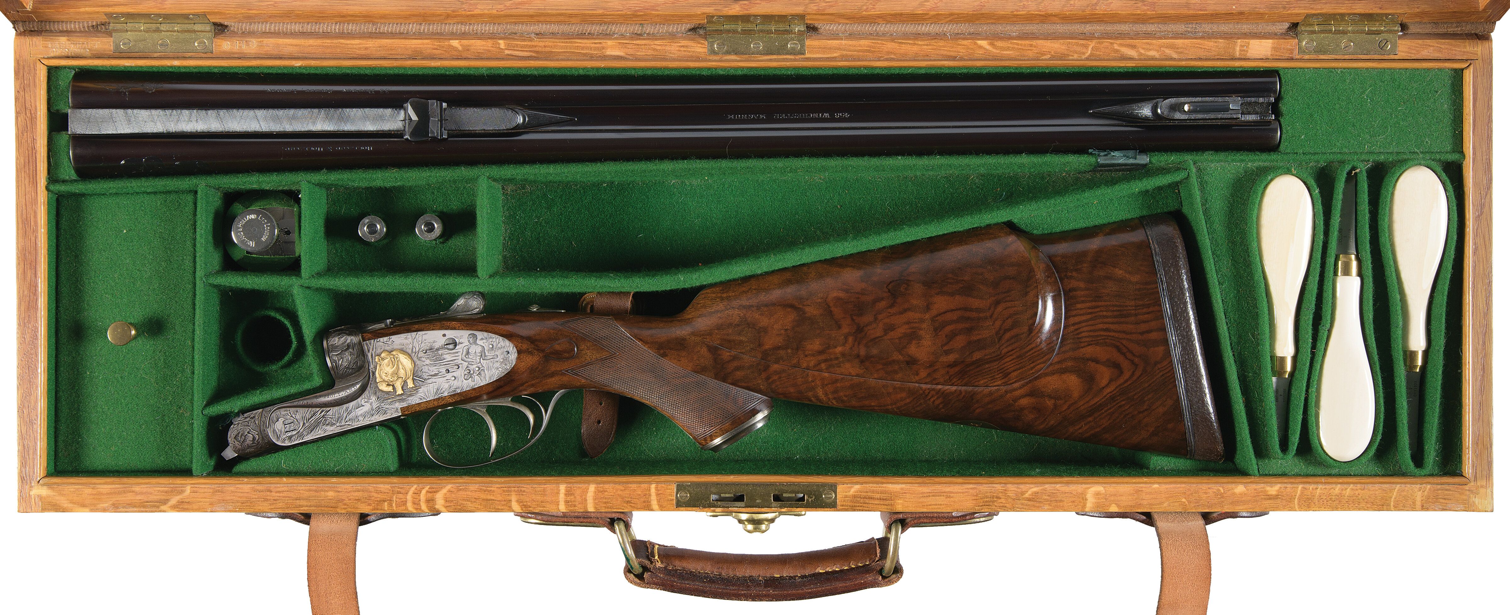 Preater Engraved Holland & Holland Sidelock Ejector Double Rifle | Rock ...