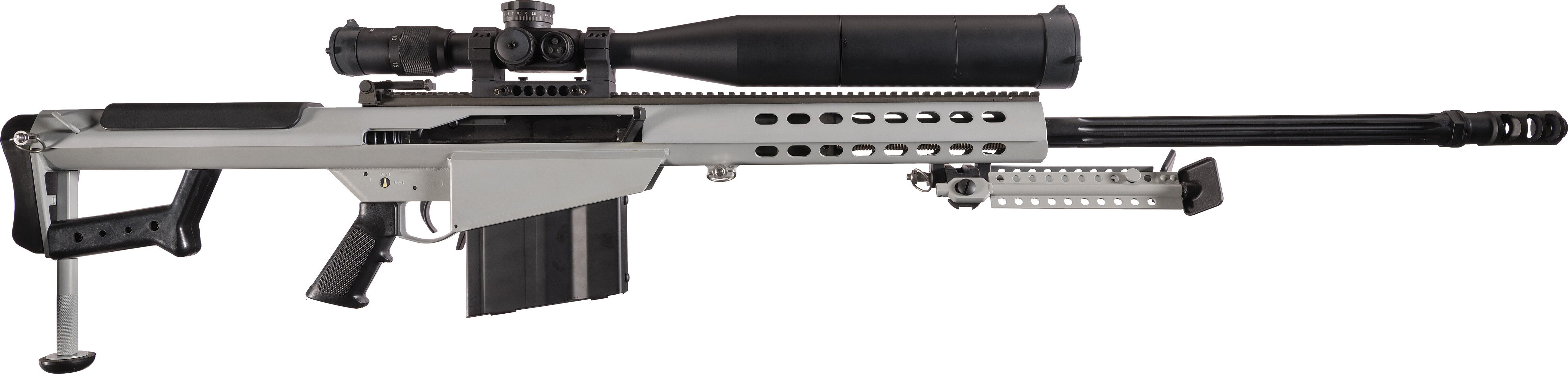 Cased Barrett Model 82A1 Rifle with U.S. Optics Scope | Rock Island Auction