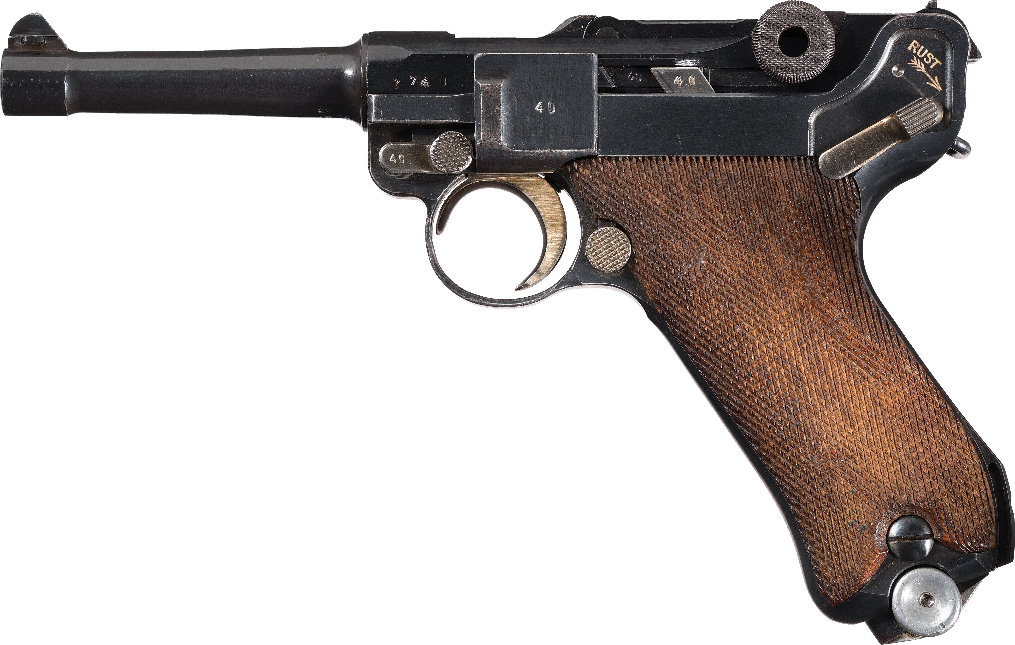 WWII Dutch Contract "1940" Dated Mauser Banner Luger Pistol | Rock ...