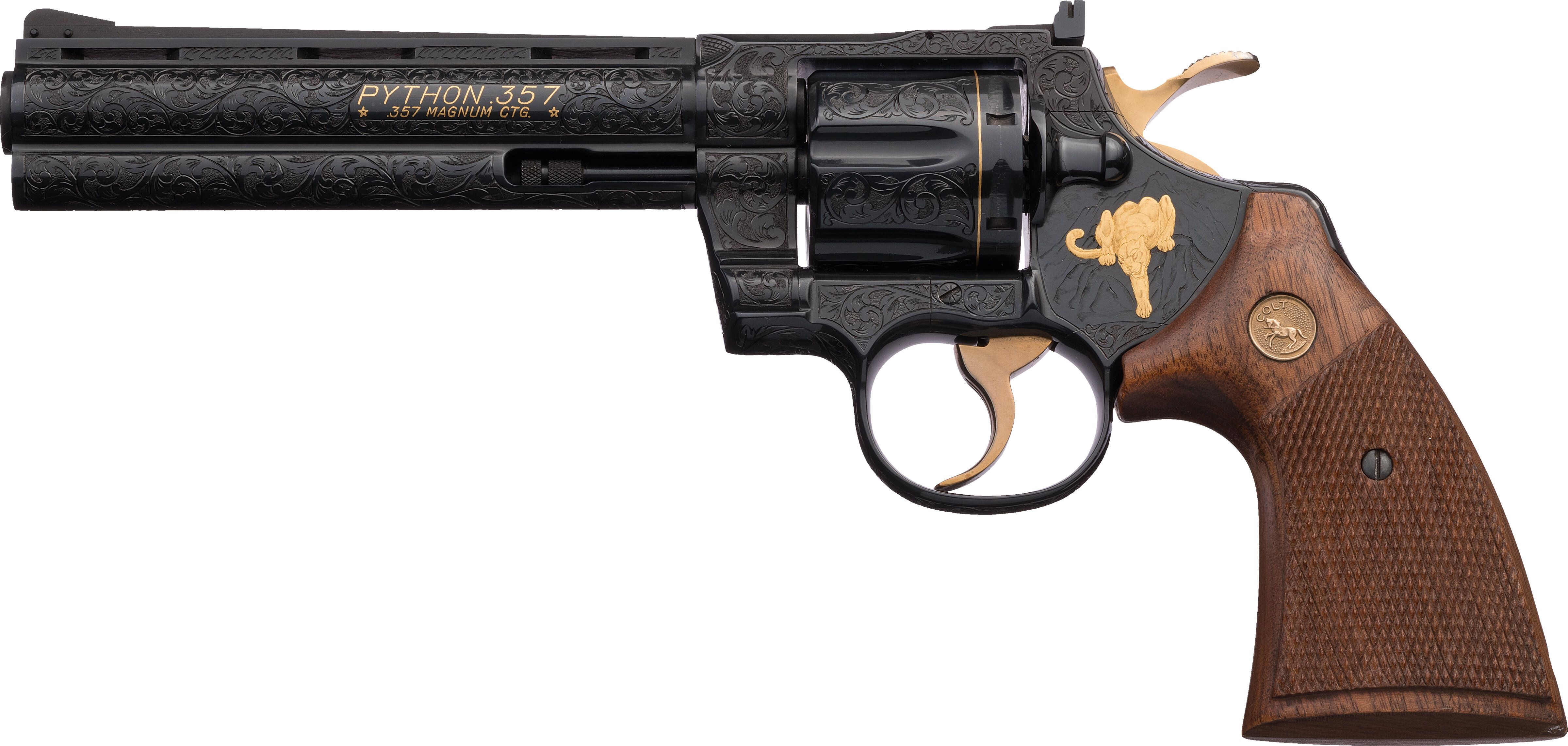 Angelo Bee Engraved Colt Python Double Action Revolver | Rock Island ...