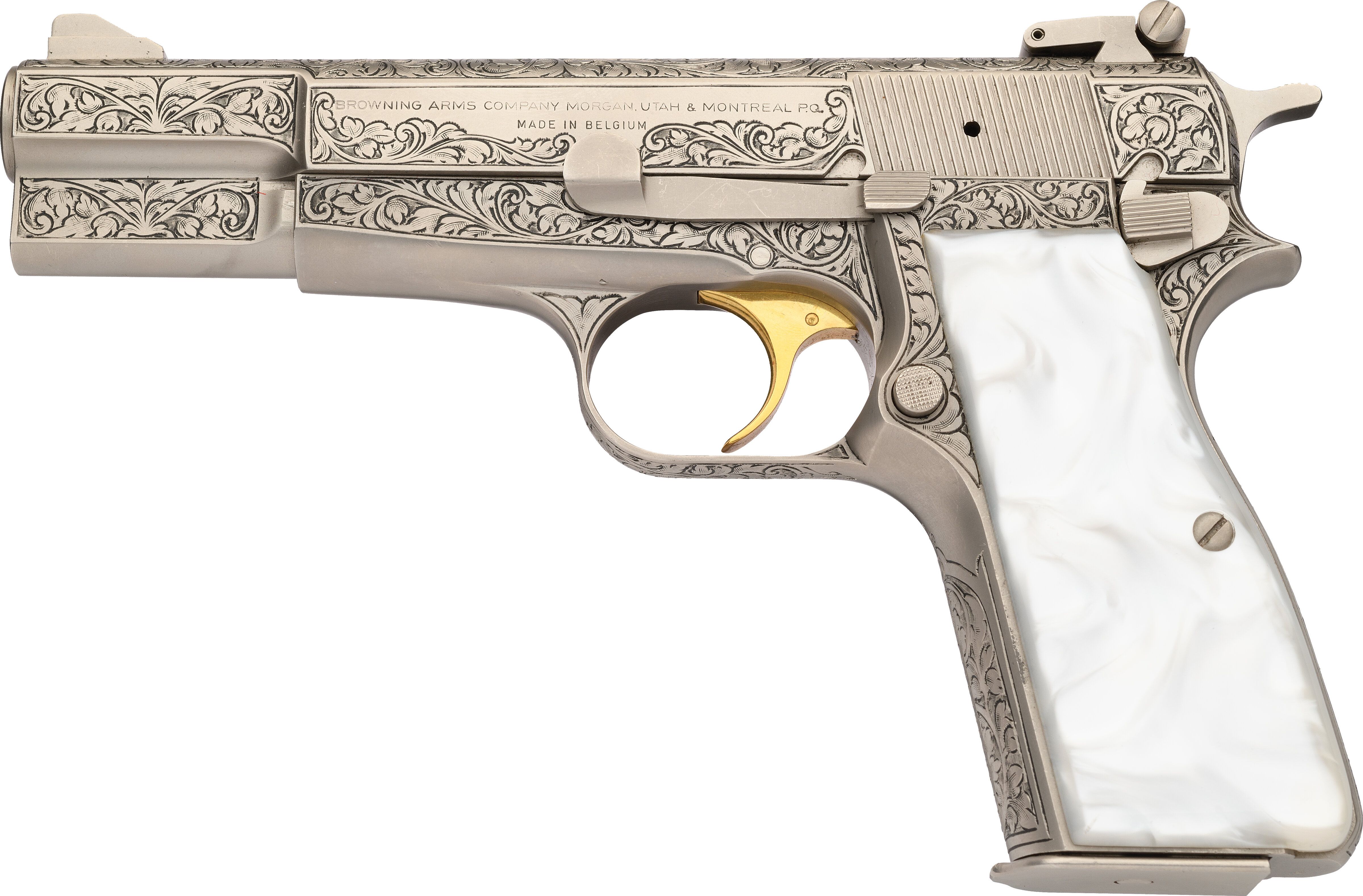 Engraved Belgian Browning Renaissance High-Power Pistol | Rock Island ...